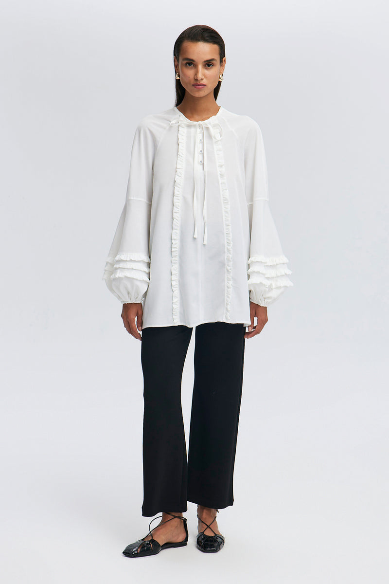 FRILL DETAILED TUNIC – Touche Prive International