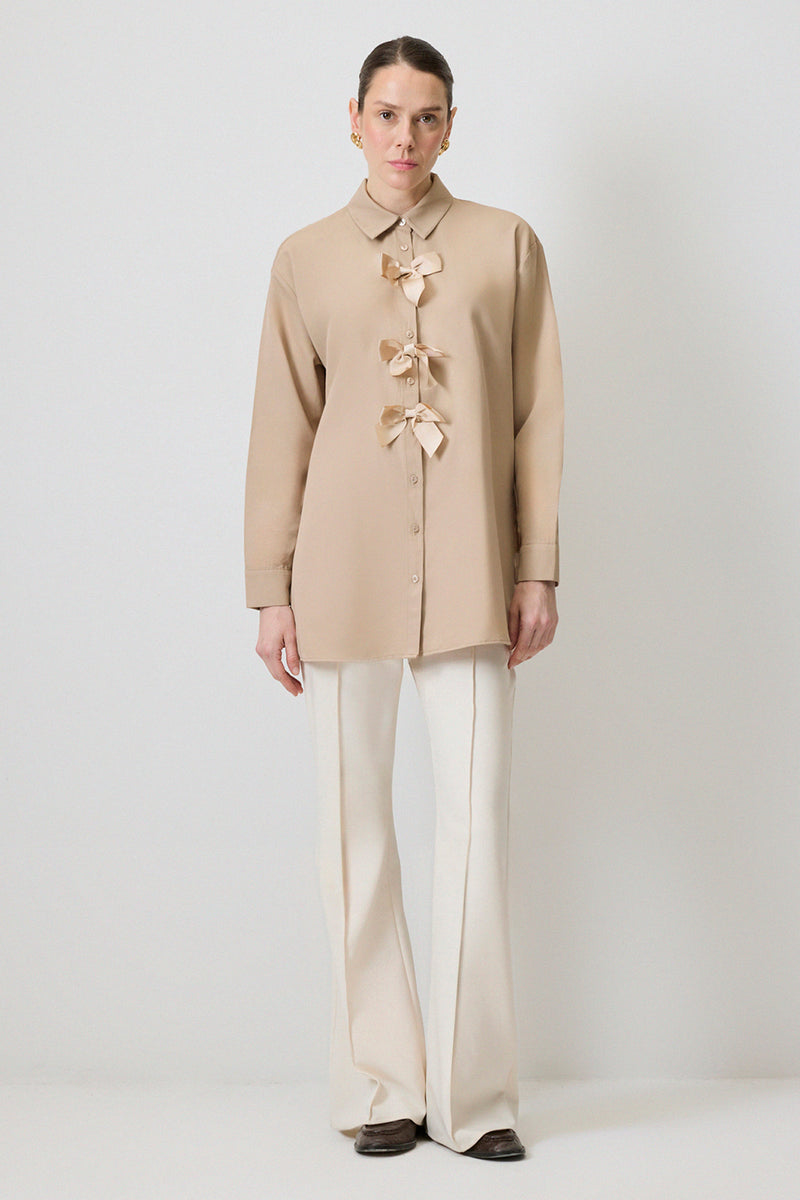 BOW DETAILED SHIRT – Touche Prive International