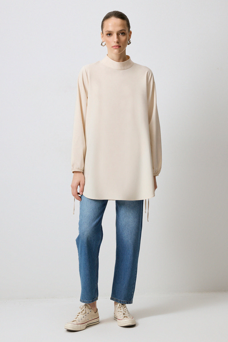 TIE DETAILED VISCON TUNIC – Touche Prive International