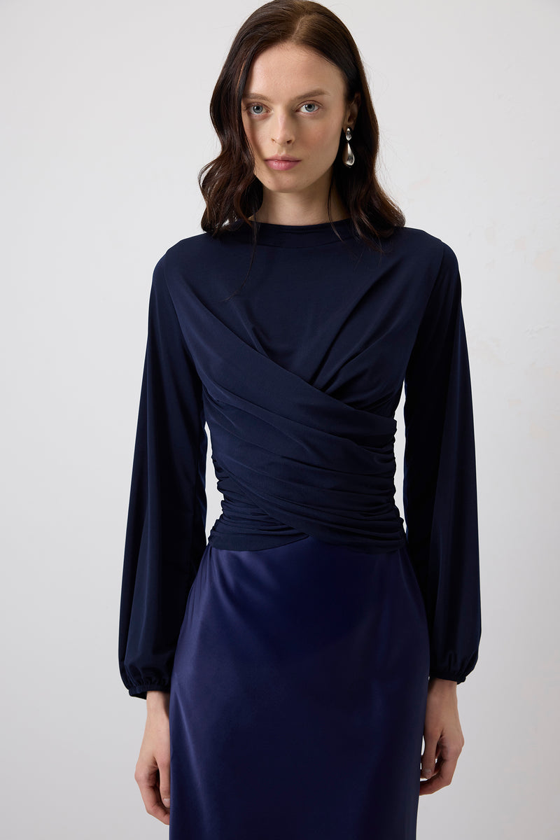 DRAPED BLOUSE – Touche Prive International