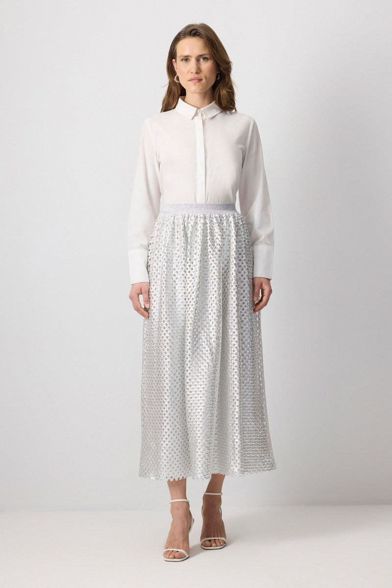 OPEN SKIRT WITH GLITTER DETAILED – Touche Prive International