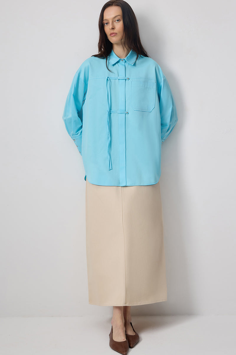 BOW TIE DETAILED SHIRT – Touche Prive International